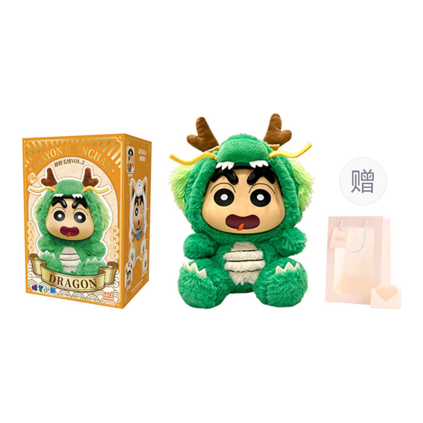 Плюшевая игрушка унисекс Spiritual Creations Crayon Shinchan, Single Mystery Box (Random Pick)+Pink Gift Bag