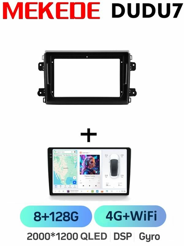 Магнитола 9" Mekede DUDU7 8/128 Gb для Fiat Ducato Van L3H2 2021-2023 carpay Android