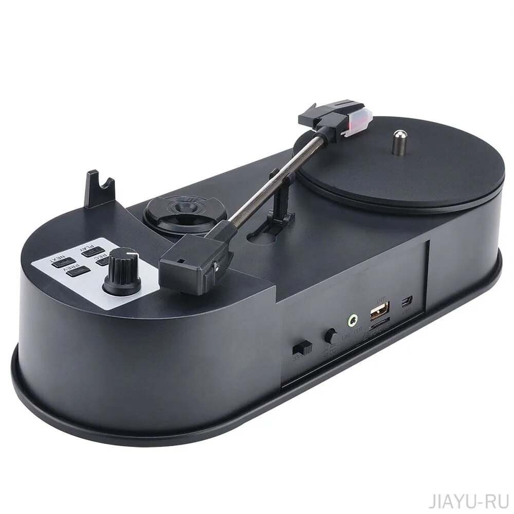 Виниловый проигрыватель с прямым приводом и конвертером в MP3, адаптером для USB/SD, AUX-портом и регулировкой скорости
