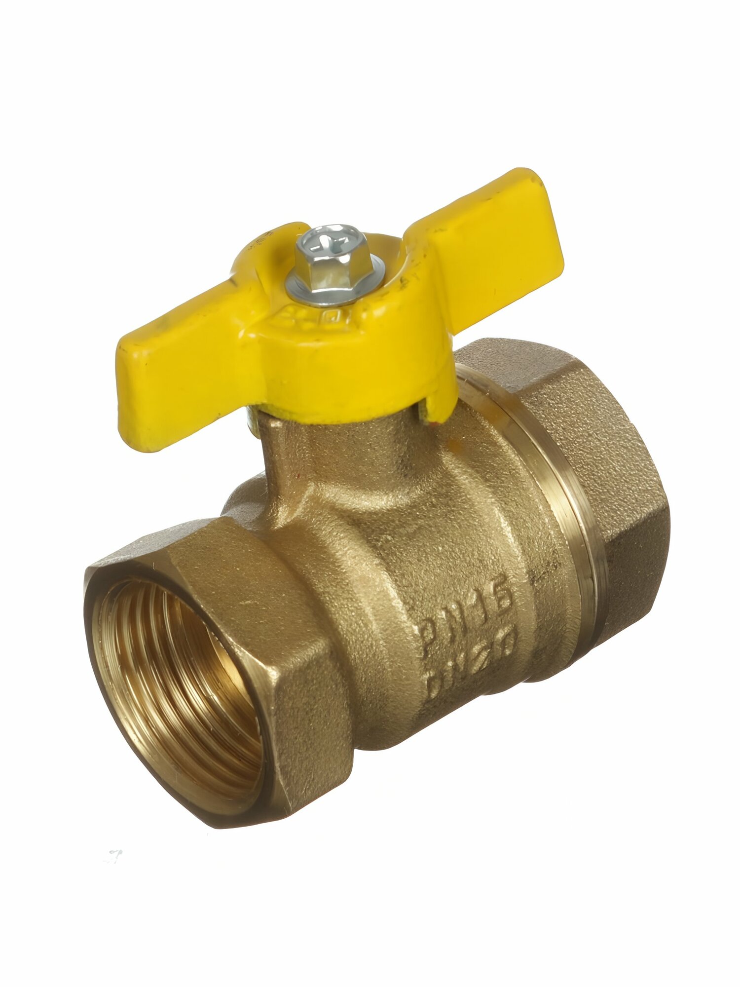 Кран для газа БАЗ 3/4 дюйма г-г с ручкой-бабочкой — надежная запорная арматура российского производства для газовых систем.