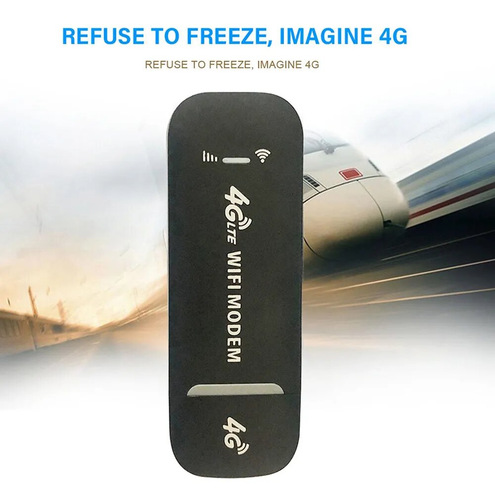 4G LTE USB-модем Wi-Fi роутер, чёрный, 150 Мбит/с