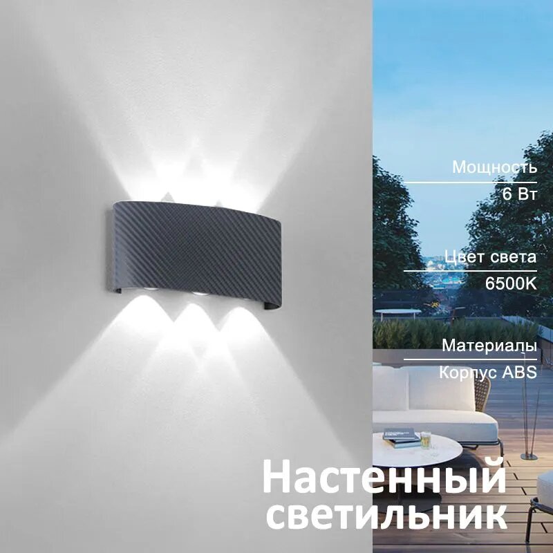 Настенный светильник, 6 Вт настенная лампа бра осветительный прибор