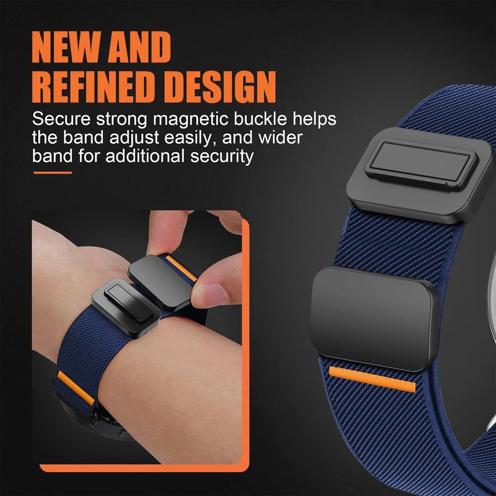 Магнитный эластичный ремешок для часов Amazfit T-Rex 3 Pro 48mm, Ремень для часов 22mm