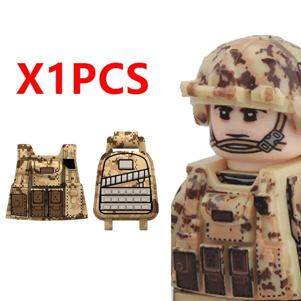 Солдатский жилет для Lego, камуфляж CT0F-1PCS