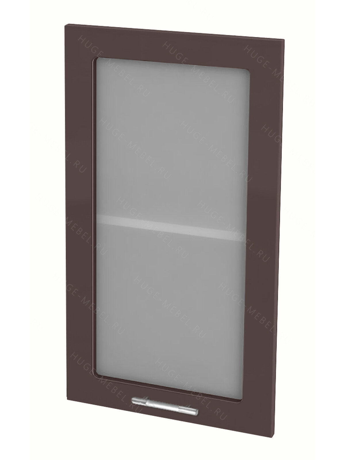 Кухонный фасад Ф-225 шоколад глянец (Ксения) Huge Mebel. Ширина 396 Высота 916. Кухонные фасады