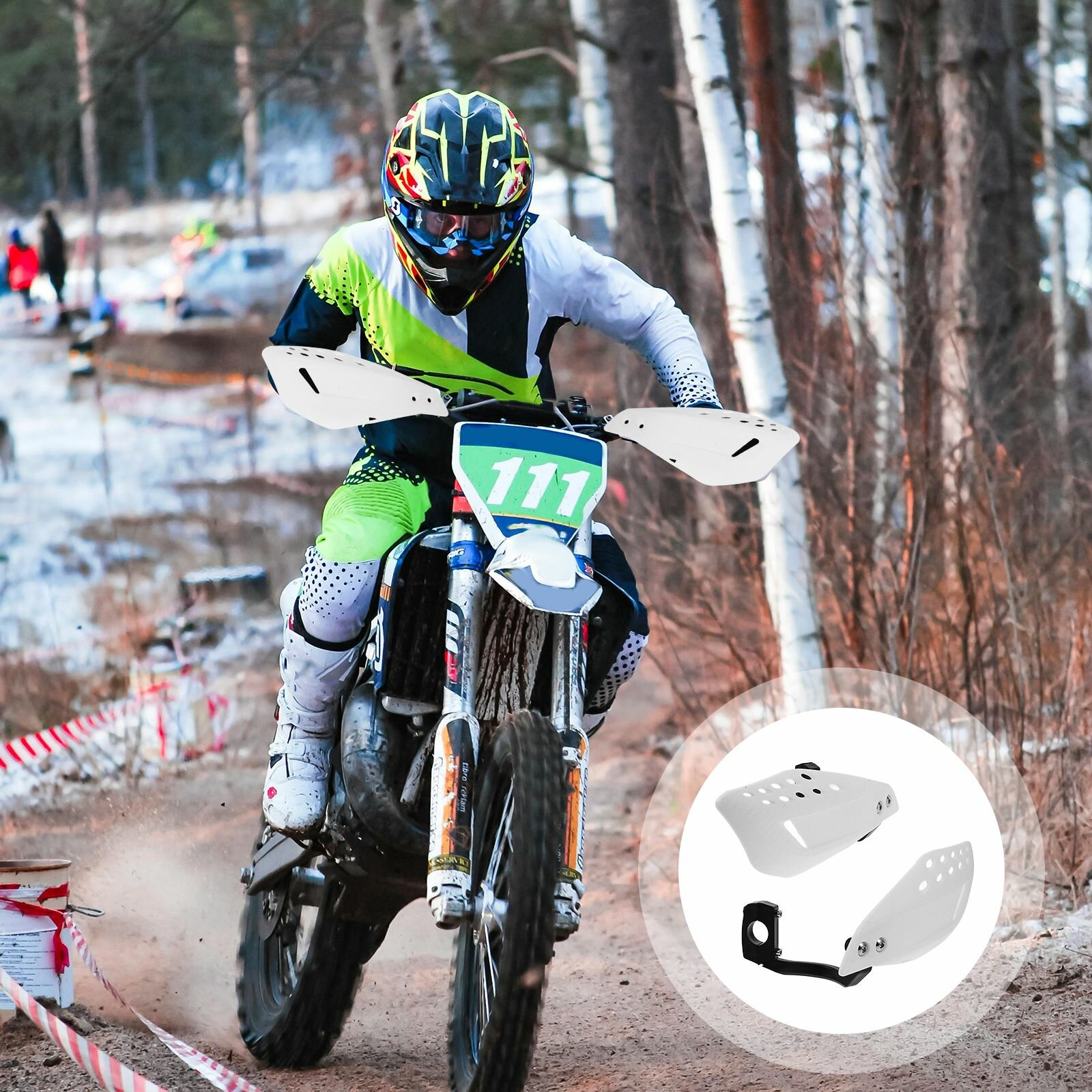 Мотозащита, цвет: белый