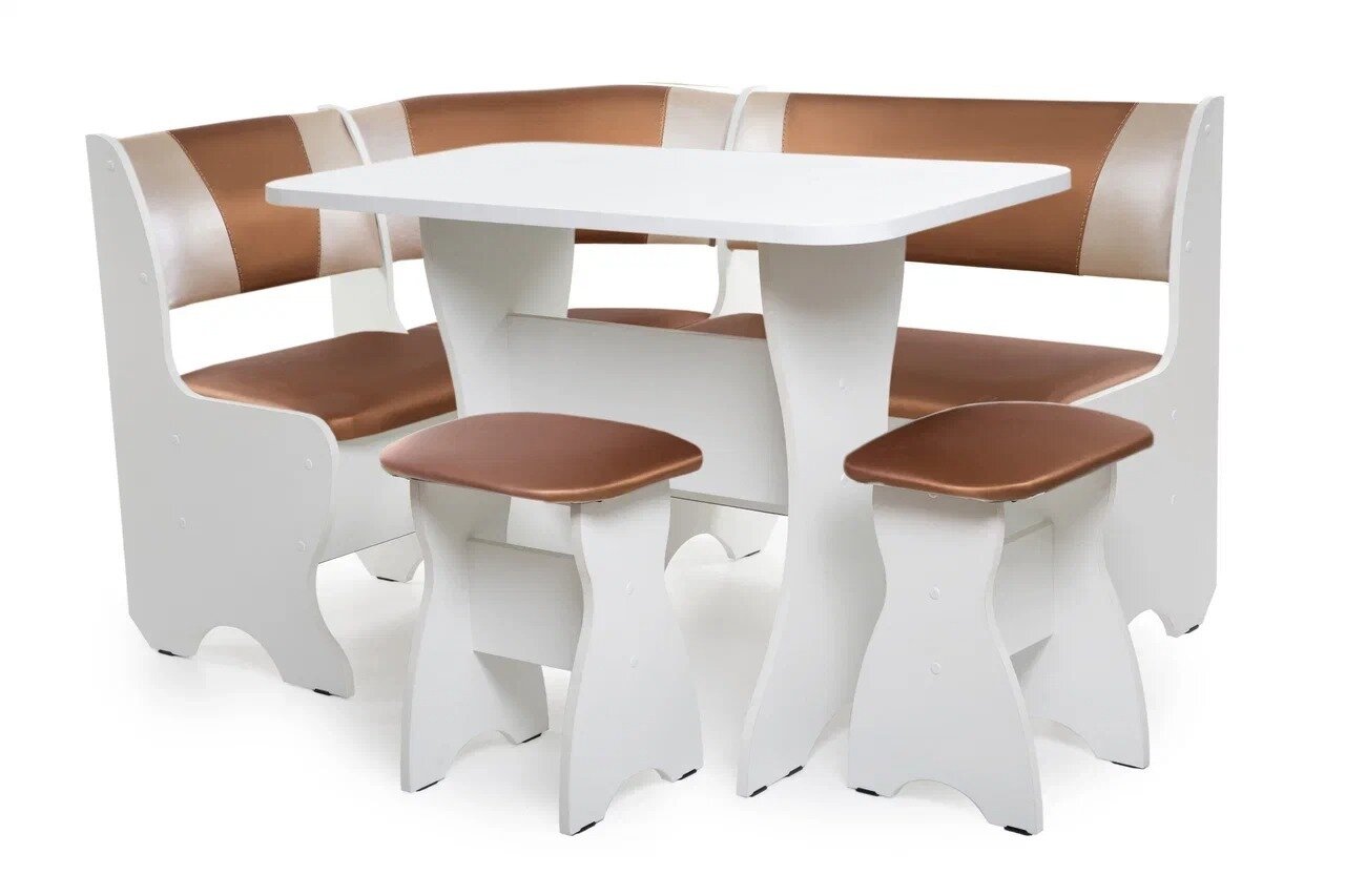 Кухонный уголок Betel тюльпан Комби Белый/С.109 - С.101/С.-109