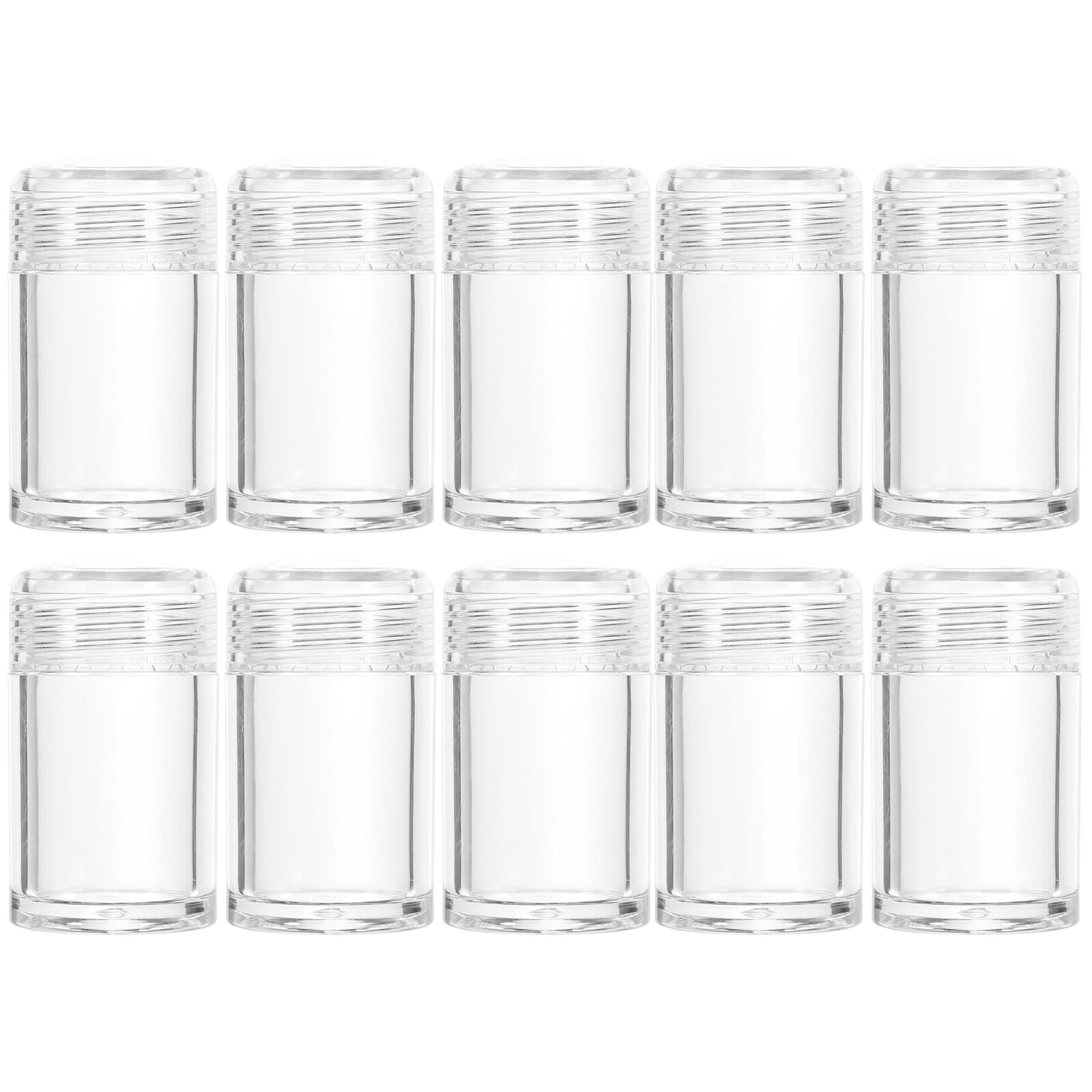 Набор из 12 прозрачных пластиковых баночек для рассыпчатой пудры с крышками и отверстиями, 5 мл, для хранения косметики