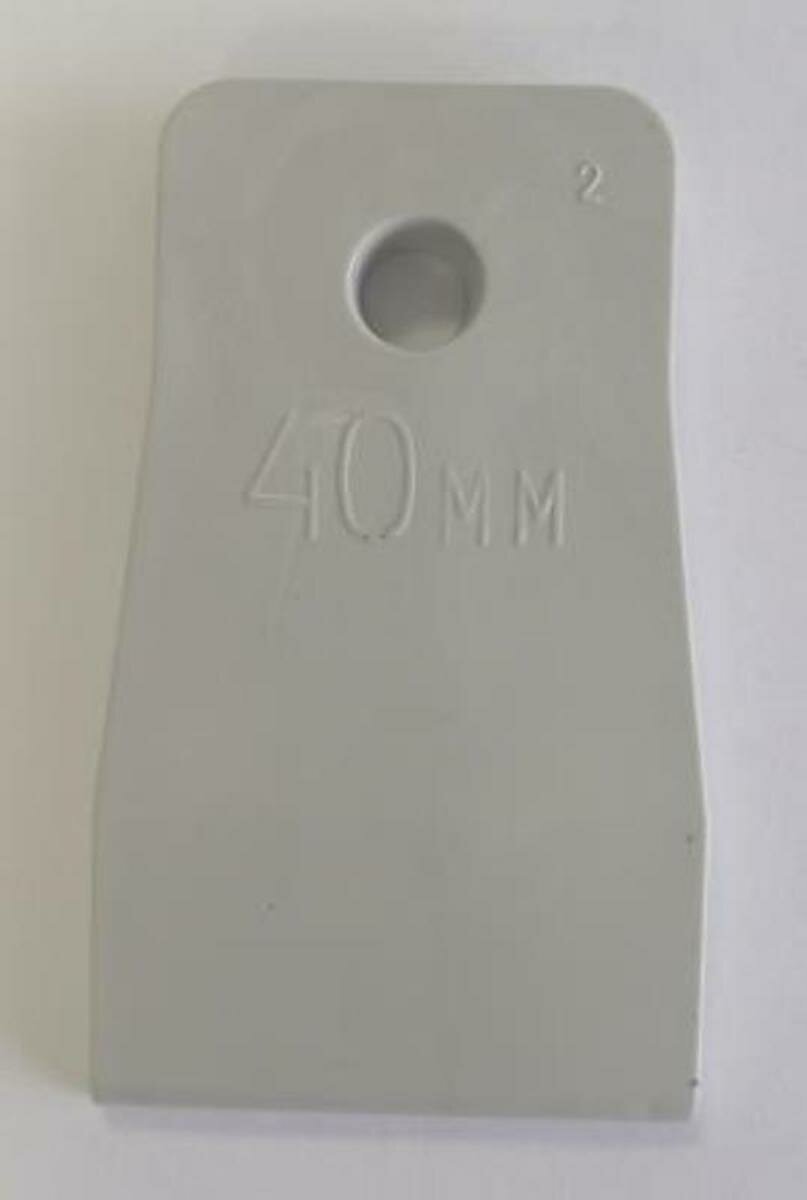 Шпатель резиновый, 40мм, белый