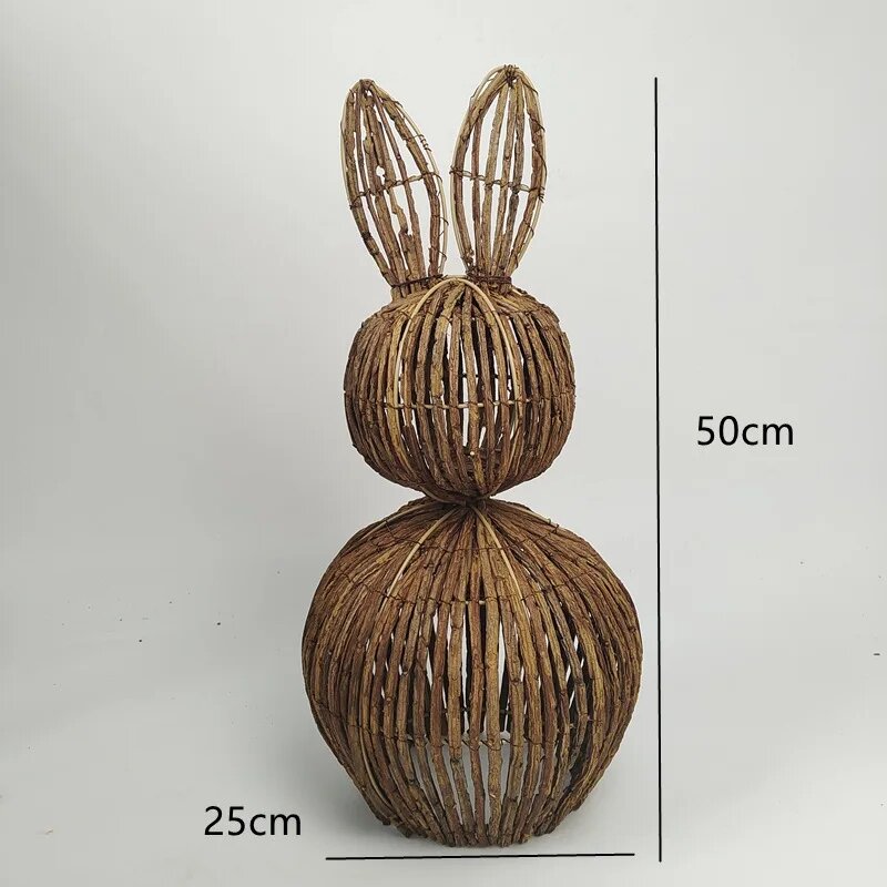 Деревянные фигурки кроликов из ротанга Ле Xiang B2