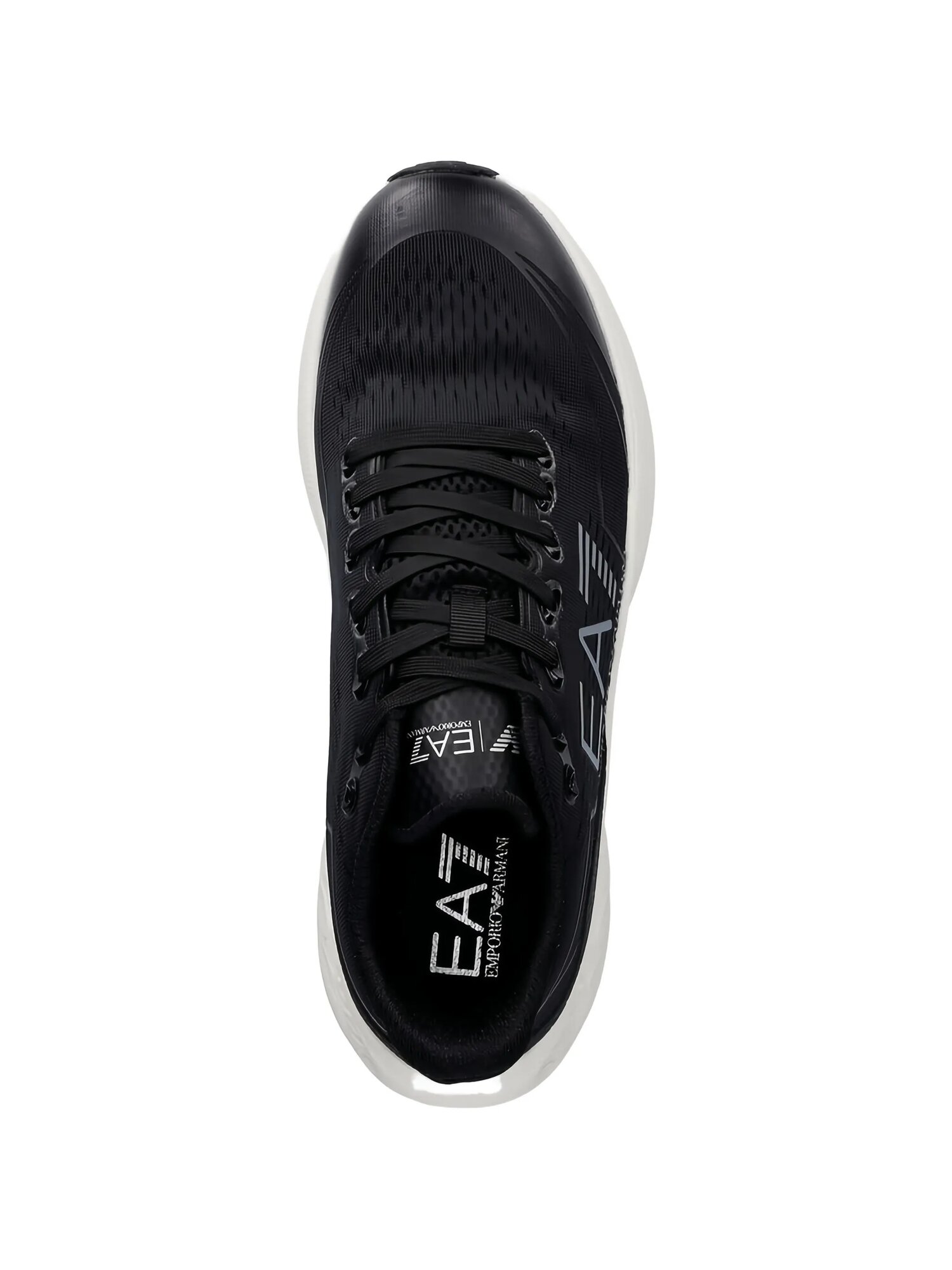 Кроссовки EA7 EMPORIO ARMANI Logo-print sneakers, размер 8.5, black/black — фото 1
