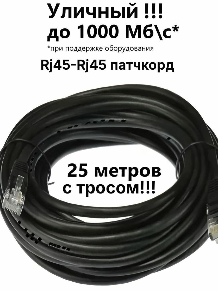 Кабель U/UTP NETLAN кат.5e 4 пары CU 25м черный (EC-UU004-5E-PE-SW-BK)