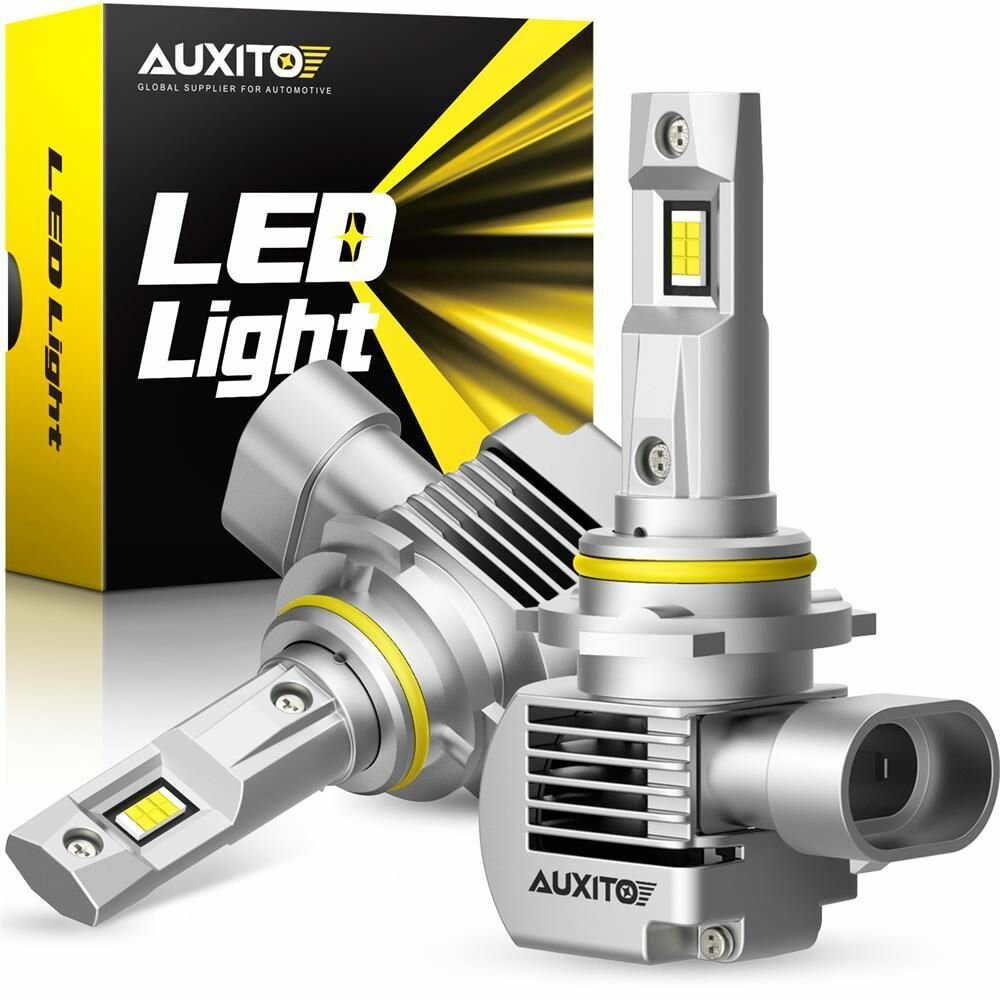 Светодиодные лампы HB4 (9006) AUXITO Q16 для фар авто и мото — 6000K 100W 20000Lm комплект 2 шт с вентилятором