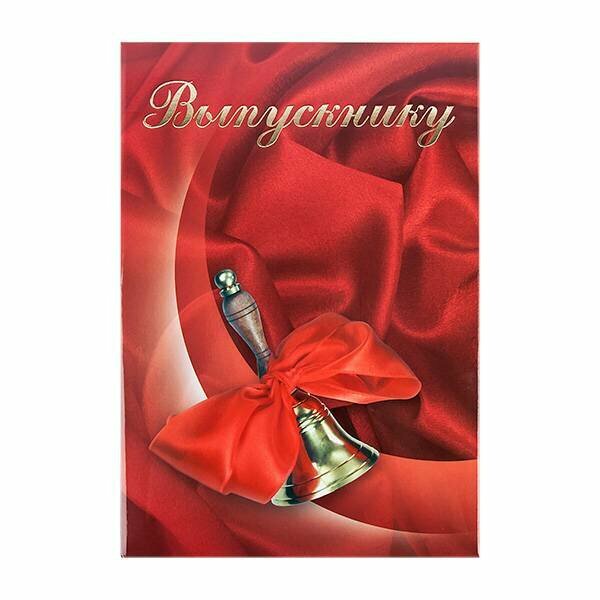 Папка адресная выпускнику С колокольчиком А4 ламинация