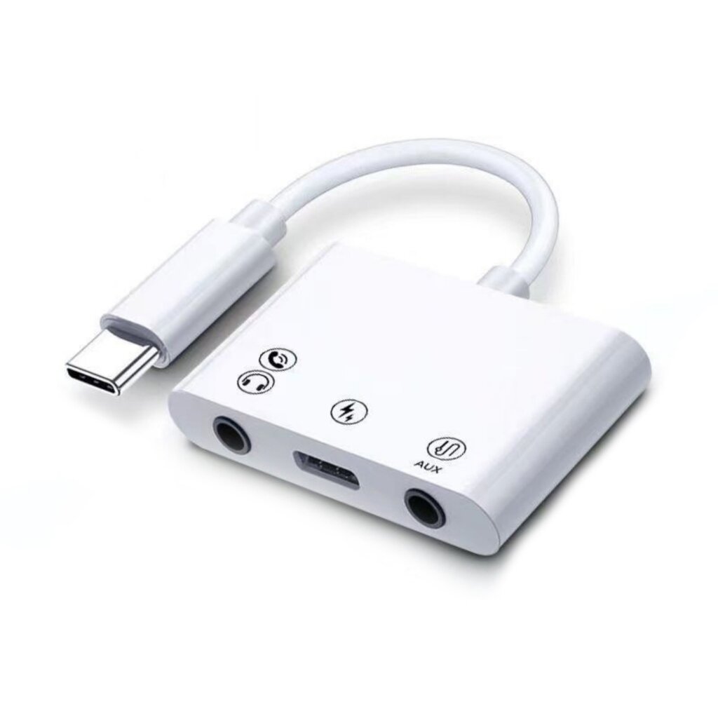 Разъемы USB C- 3,5 мм, Адаптер Для Наушников Auxs с Портом Быстрой Зарядки Type C.