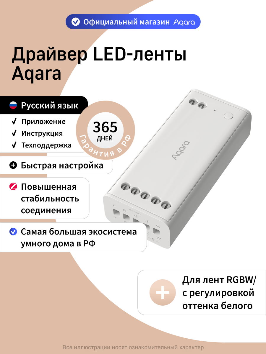 Умный драйвер для LED-ленты Aqara ZNDDMK11LM, Zigbee 3.0, белый