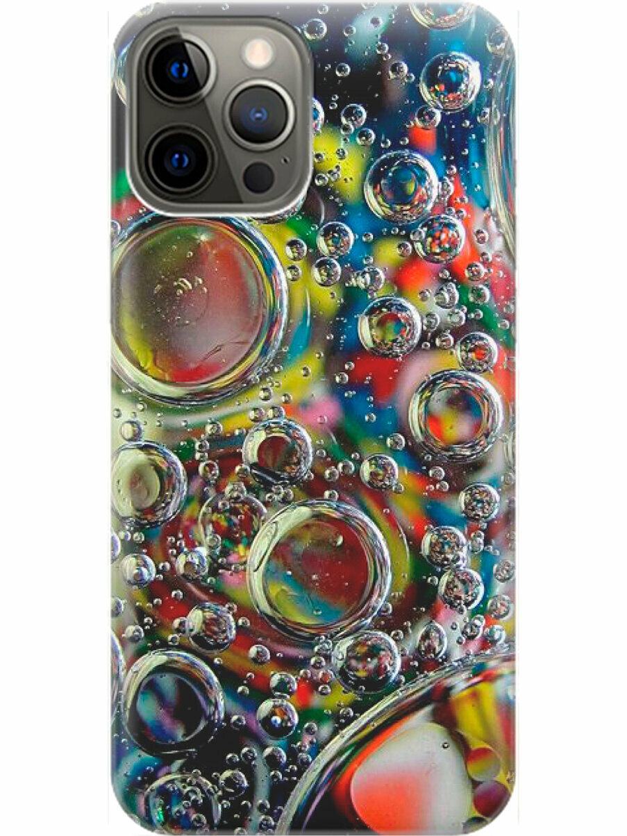 Силиконовый чехол на Apple iPhone 12 Pro Max / Эпл Айфон 12 Про Макс с рисунком "Маленькие пузырьки"