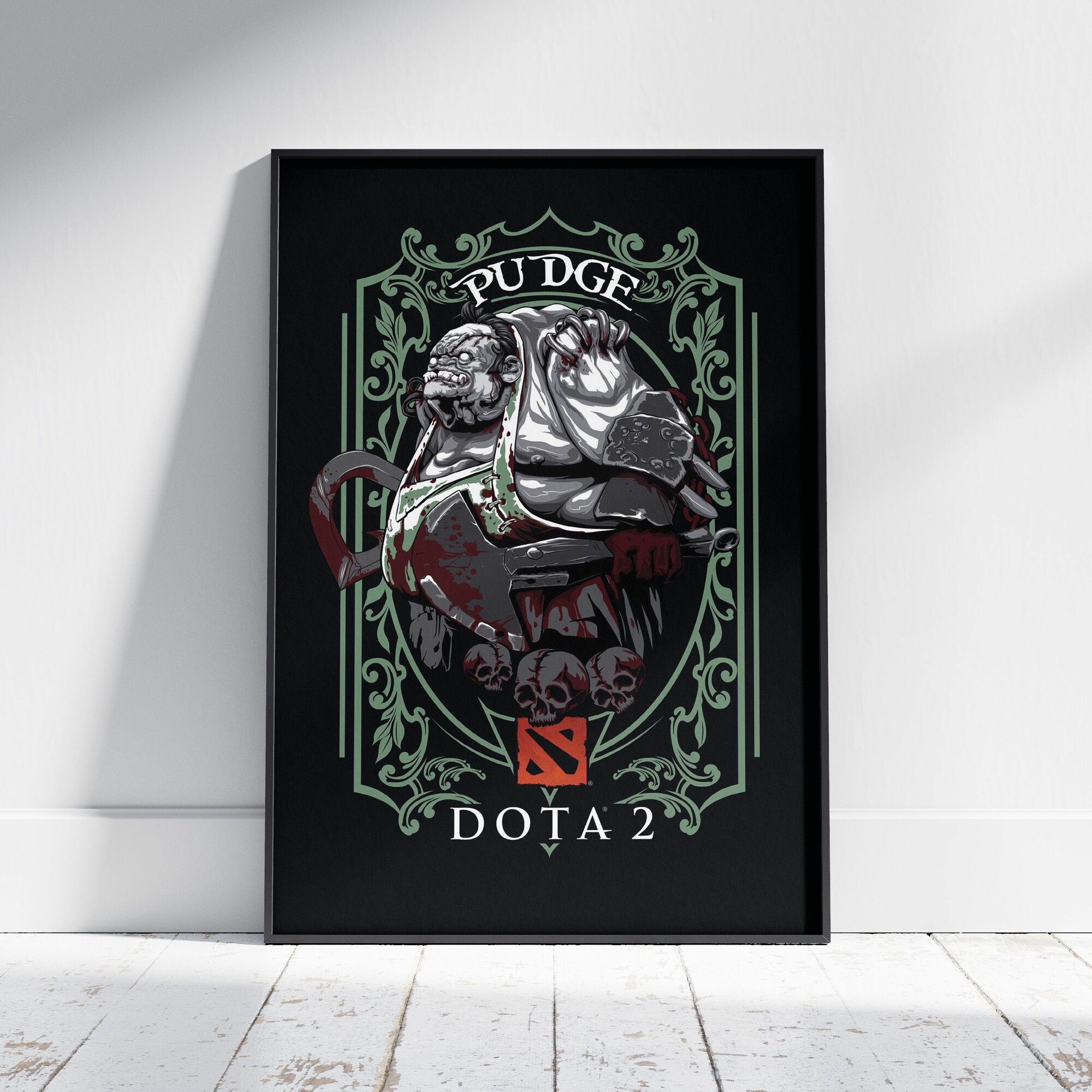 Плакат на стену для интерьера Dota 2 (Pudge 3) - Постер по игре формата A3 (30х42 см)