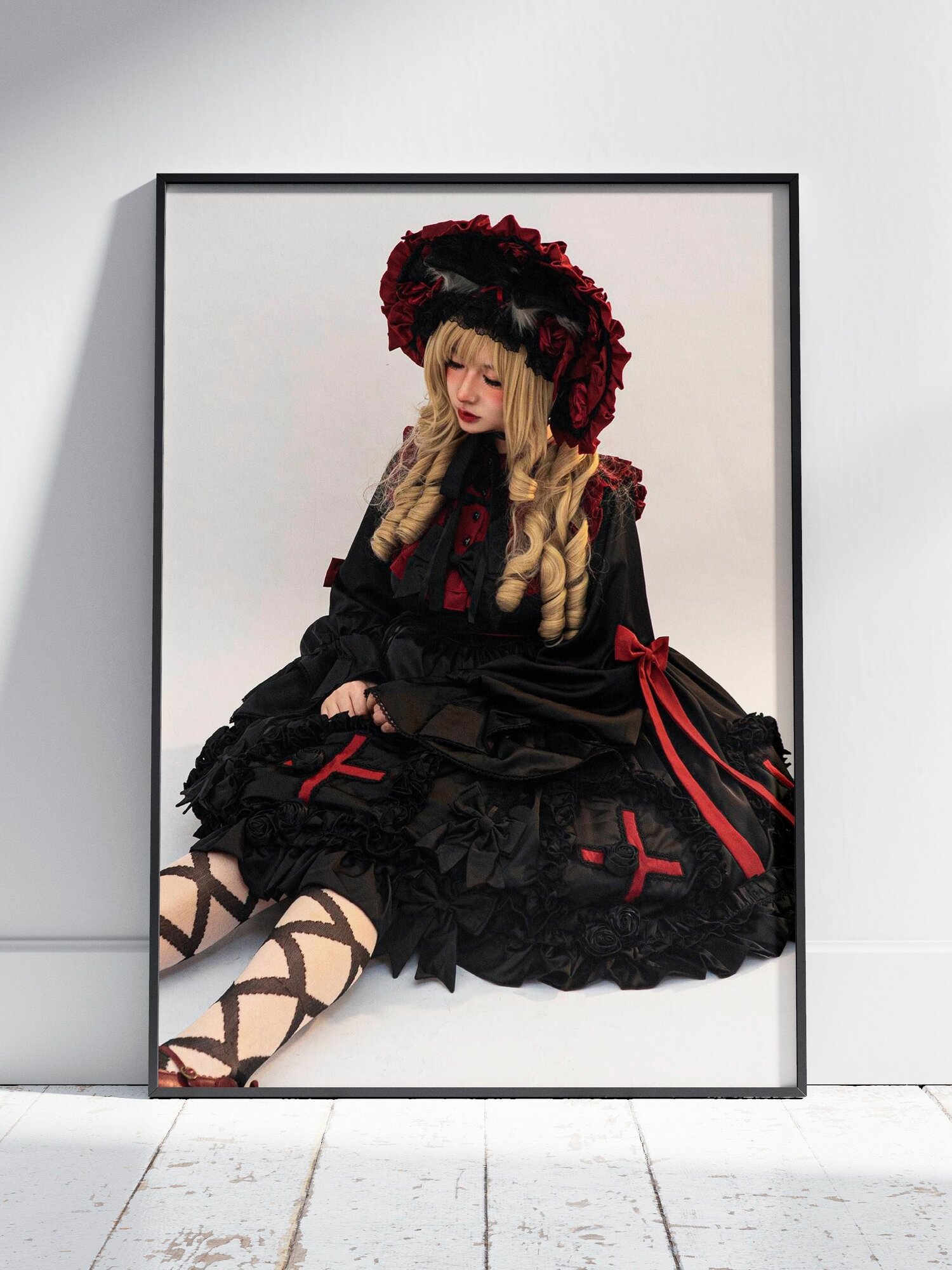 Плакат на стену для интерьера Стиль Лолита (Lolita Fashion Style 4) - Постер по японской моде формата A4 (21x30 см)
