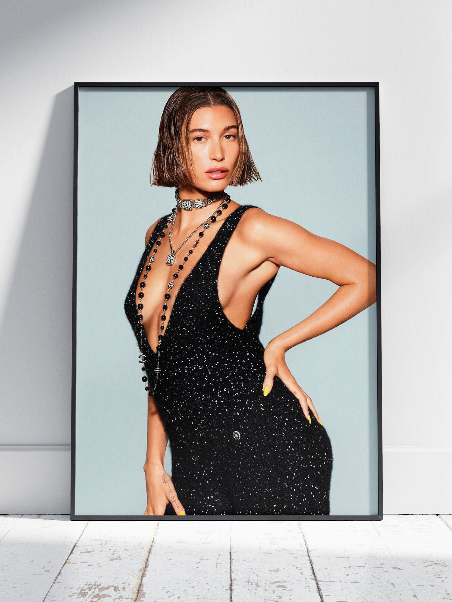 Плакат на стену для интерьера Хейли Бибер (Hailey Bieber 2) - Постер по модели, бренду и моде формата A4 (21x30 см)
