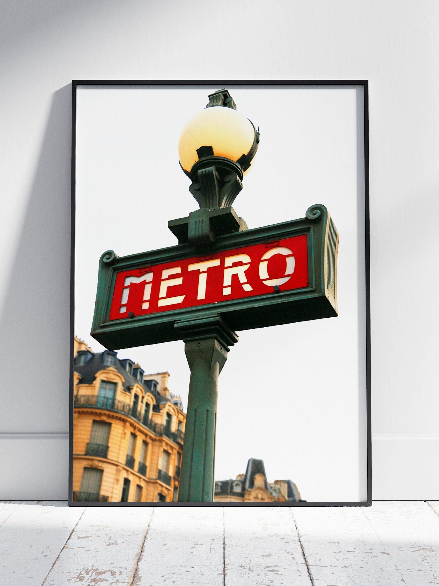Плакат на стену для интерьера Метро (Метрополитен Париж - Paris Metro 2) - Постер по городской инфраструктуре формата A4 (21x30 см)