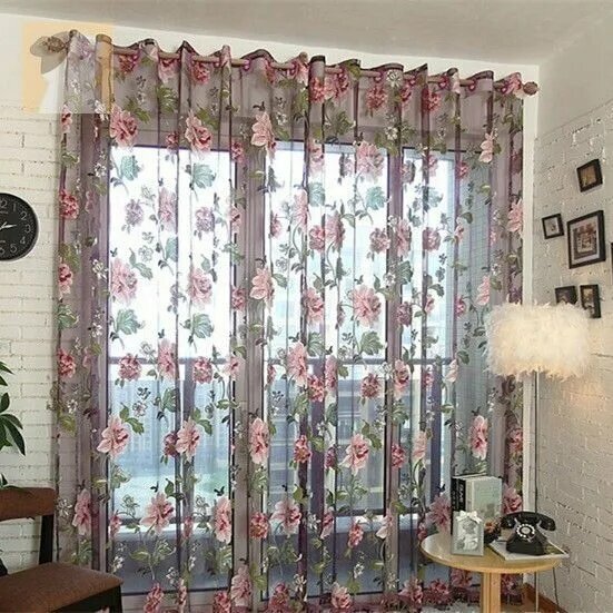 Тюль 100x250 см крепление Люверсы, фиолетовый