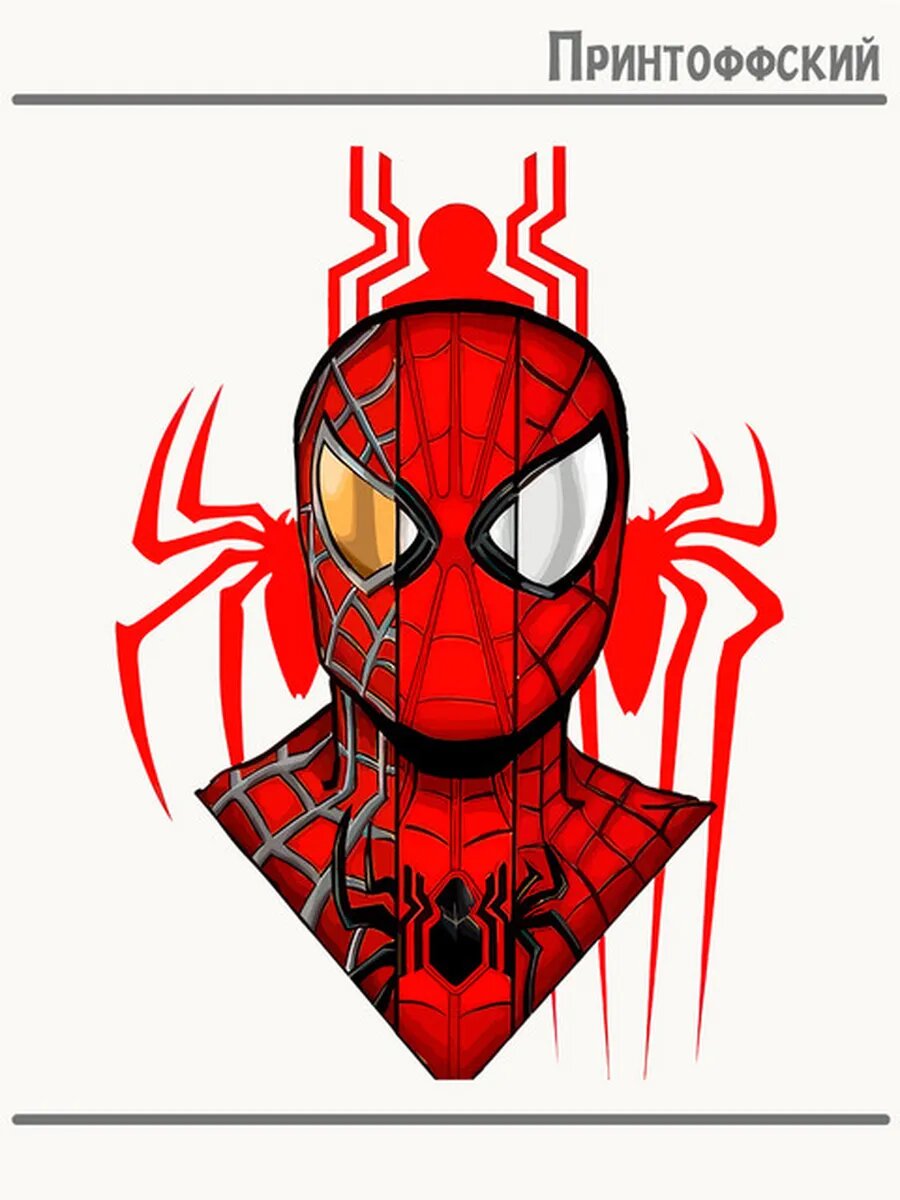 Термонаклейка для одежды и аксессуаров DTF-печать spider man человек паук логотип