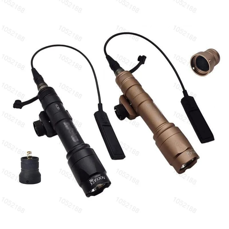 Тактический фонарь M600 SureFire, Ручной тактический фонарь, коричневый корпус, с креплением, для охоты — фото 1