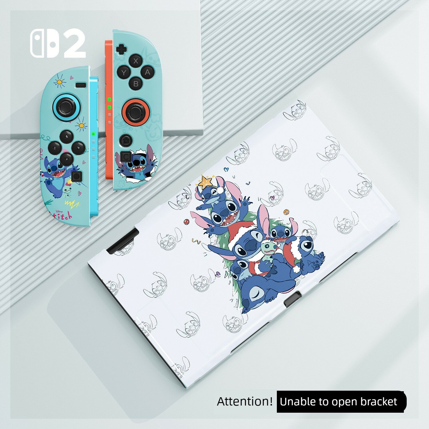 Кейс-чехол из ТПУ с матовой поверхностью для Nintendo Switch 2 с рисунком Стич - Узкий мягкий чехол