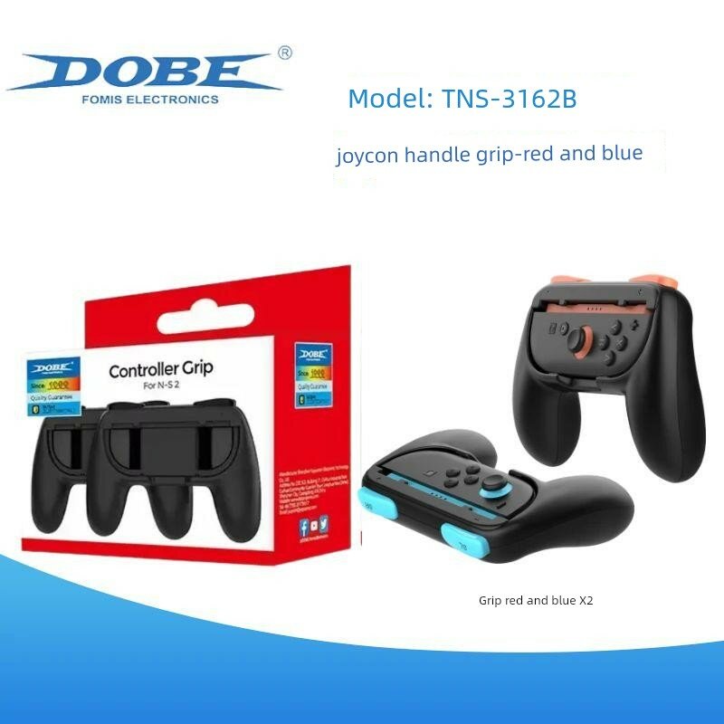 DOBE Набор из 2 мини ручных держателей для Nintendo Switch 2, красно-синие аксессуары для гоночного контроллера