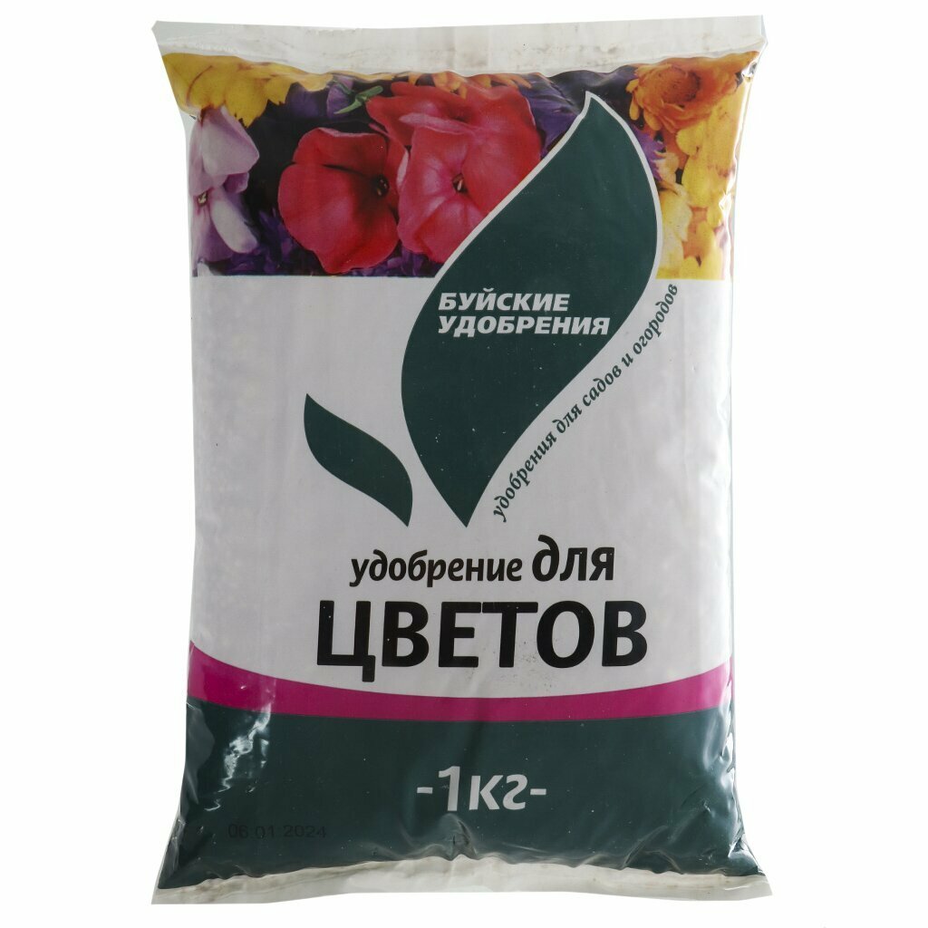 Удобрение для цветов Буйский химический завод 1 кг, минеральная добавка для роста и цветения декоративных растений