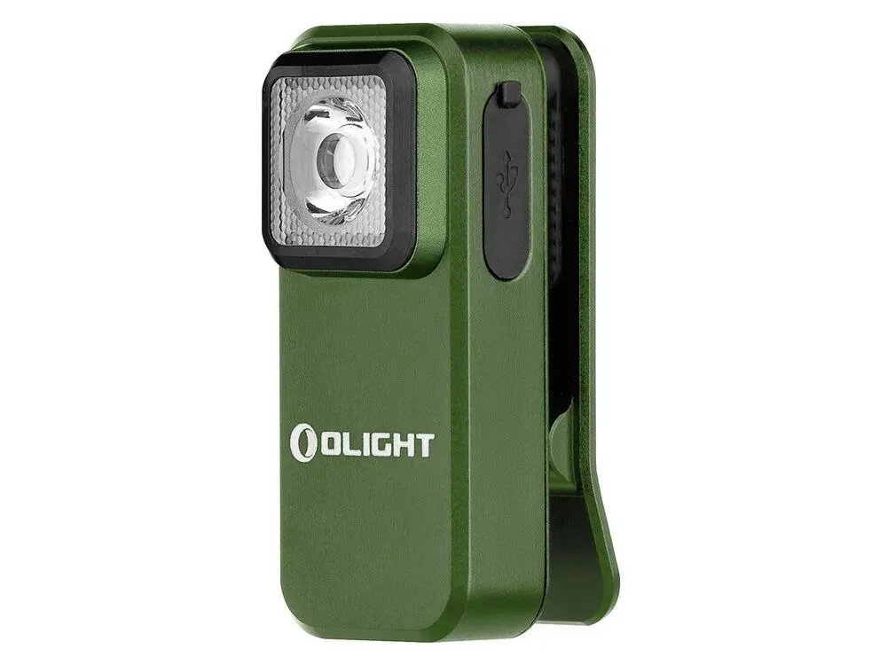 Olight Oclip ручной фонарь 300 люмен, дальность 70 метров, зеленый, IPX5, компактный EDC — фото 1