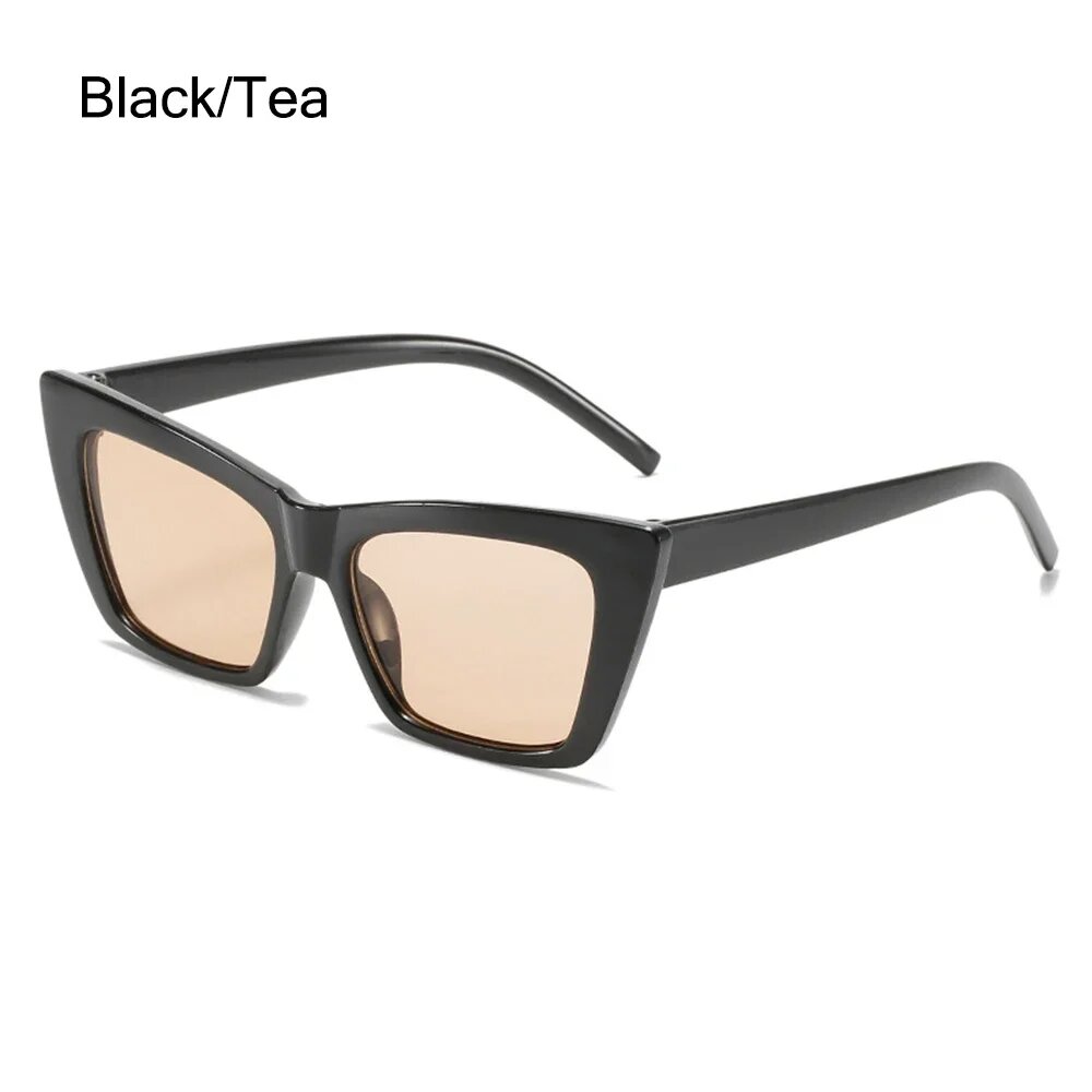 Черные квадратные очки "кошачий глаз" Black Tea