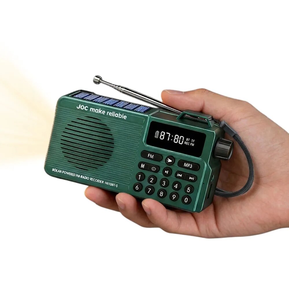 Солнечная радиостанция FM/AM с Bluetooth 6.0 и питанием от солнечной батареи