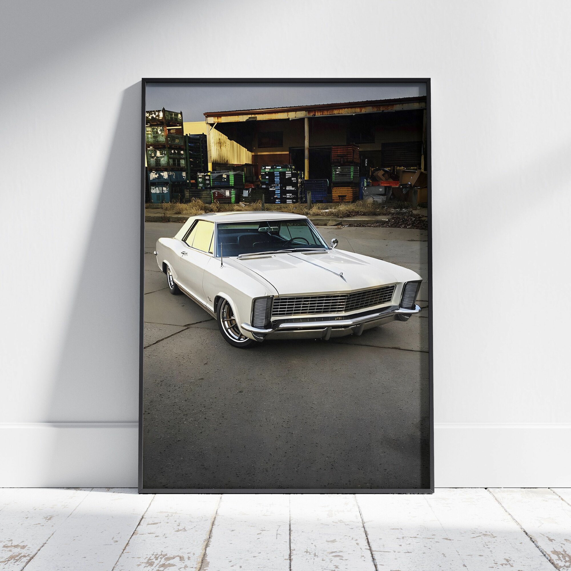 Плакат на стену для интерьера Лоурайдер (Buick Riviera 3) - Постер по тюнингованным автомобилям формата А4 (21x30 см)