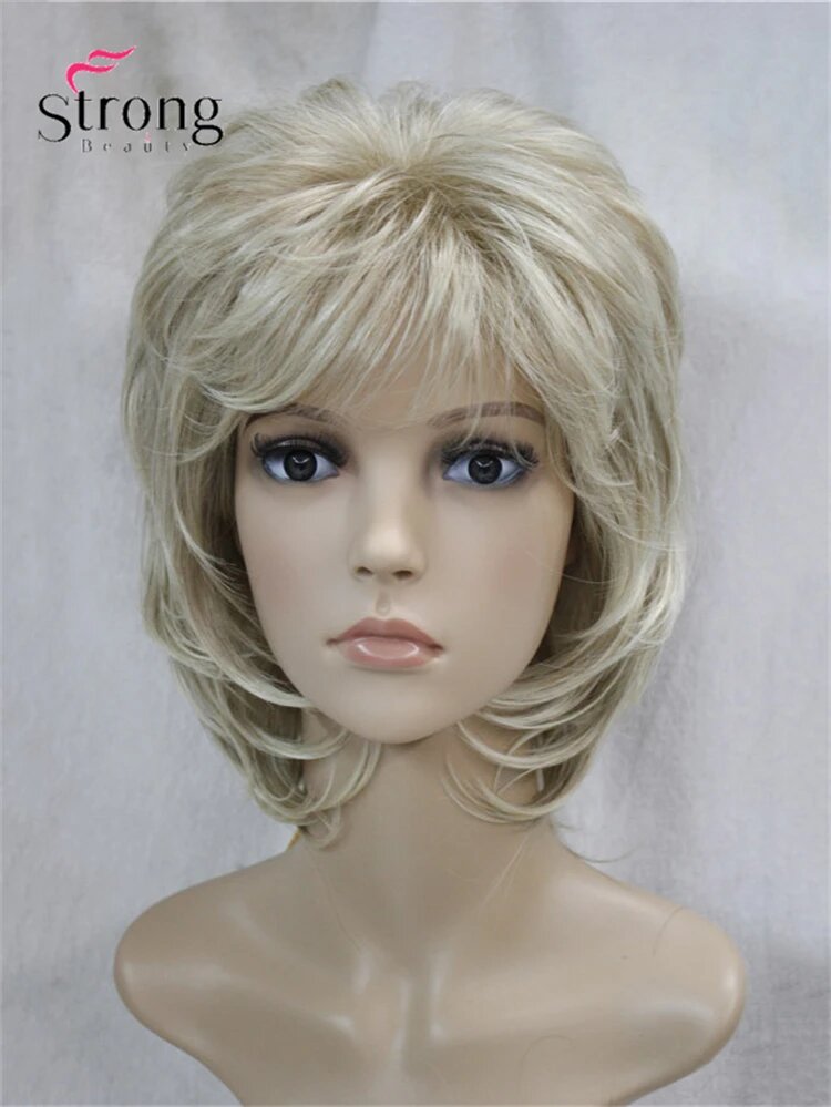 Короткий парик блонд StrongBeauty, Цвет: 15BT613