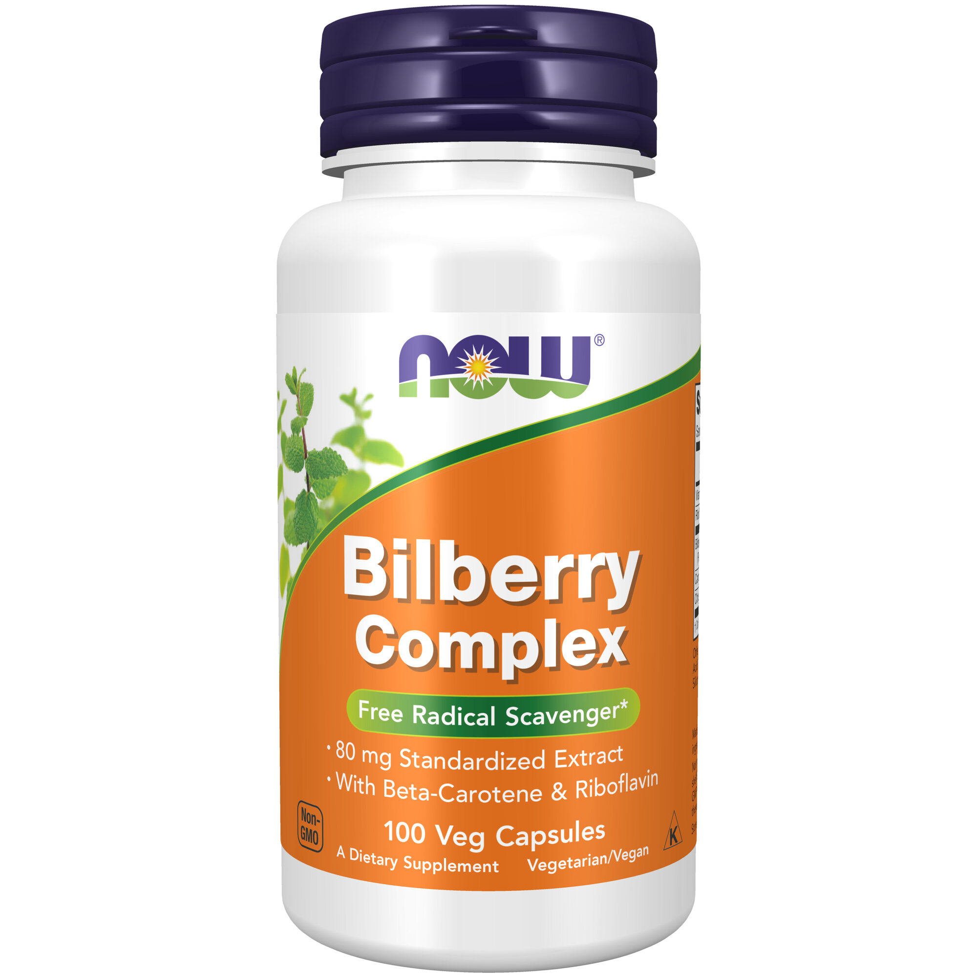 Комплекс NOW Bilberry, антиоксидант, для зрения глаз, 100 капсул