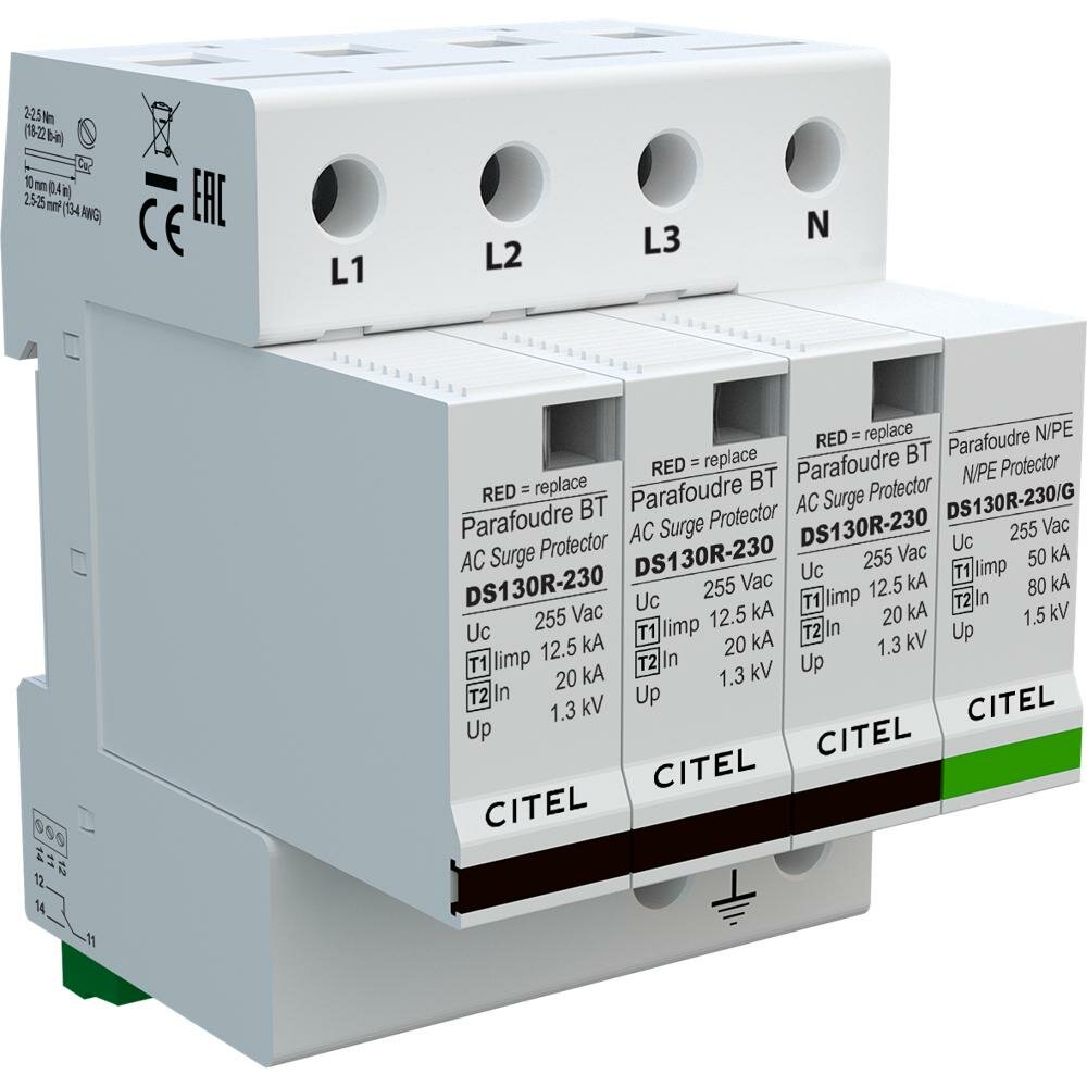 Устройство защиты от импульсных перенапряжений УЗИП CITEL DS134RS-230/G (571534)