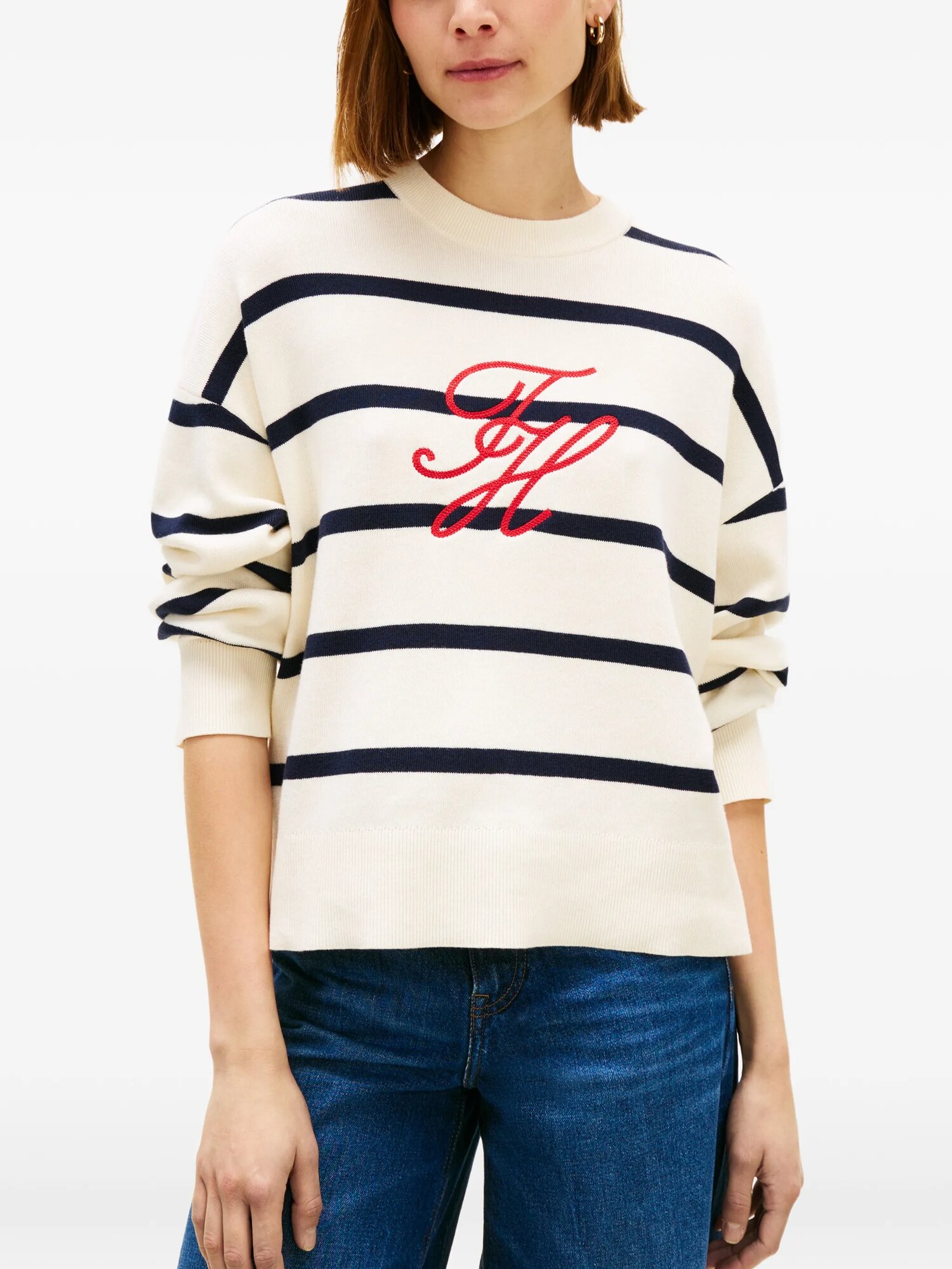 Свитер TOMMY HILFIGER, размер 48 EU, , разноцветный — фото 1