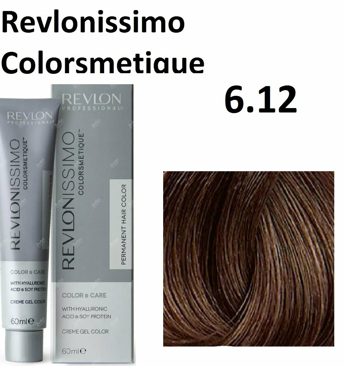 Revlon 6.12 Revlonissimo Colorsmetique Краска для волос пепельно-перламутровый темный блонд 60мл.