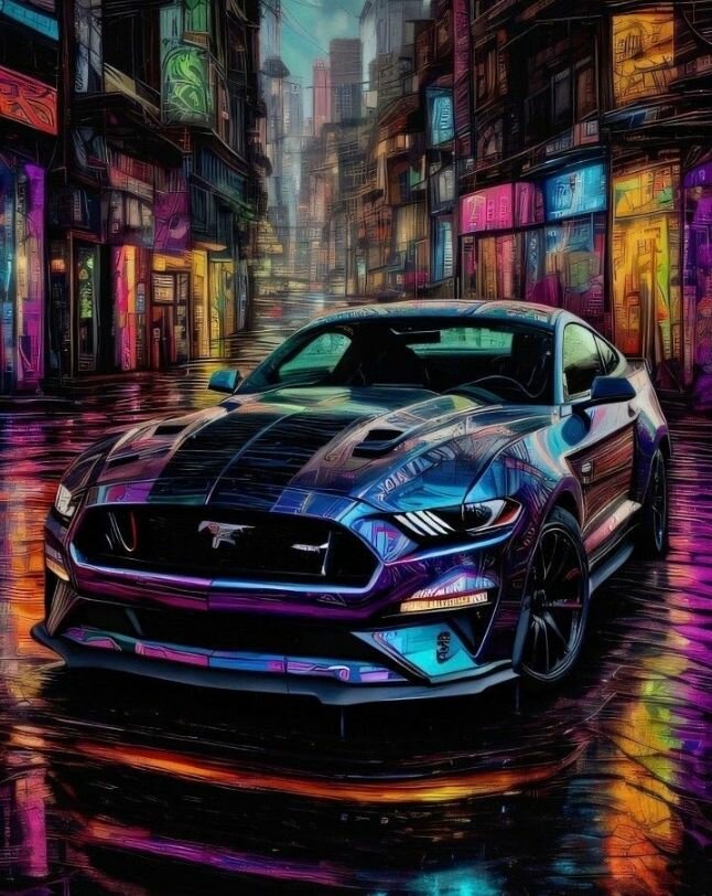 Алмазная Мозаика "спортивная машина" 30х40 Алмазная Вышивка / Картина Стразами, Полная Выкладка