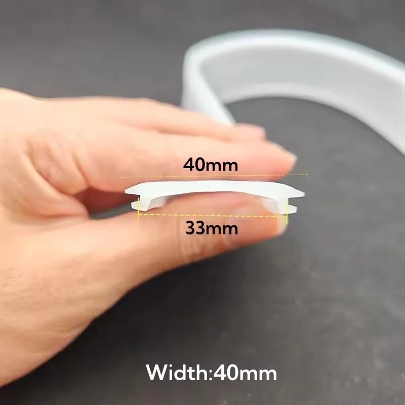 Гибкий силиконовый диффузор для светодиодной ленты, заменяемый аварийный свет, аксессуары, гибкий алюминиевый профиль, силиконовая обложка