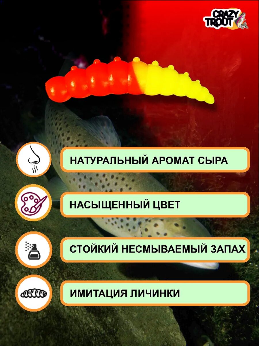 Силиконовая приманка для ловли форели BIG JUNIOR — фото 1
