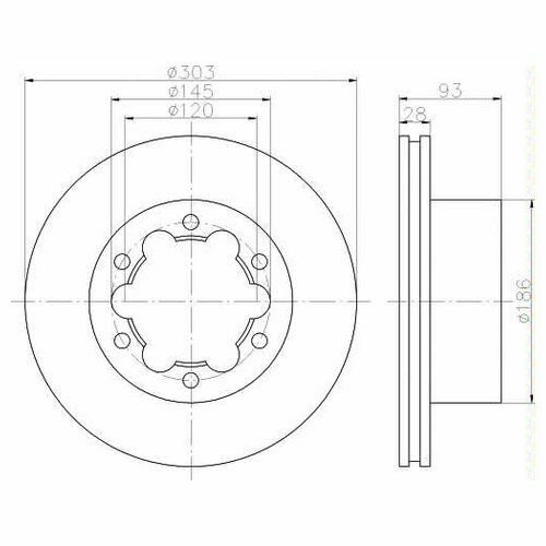 Диск тормозной Textar 93143403 для Mercedes SPRINTER 906,907, V-CLASS W447; VW CRAFTER 3050 2E,