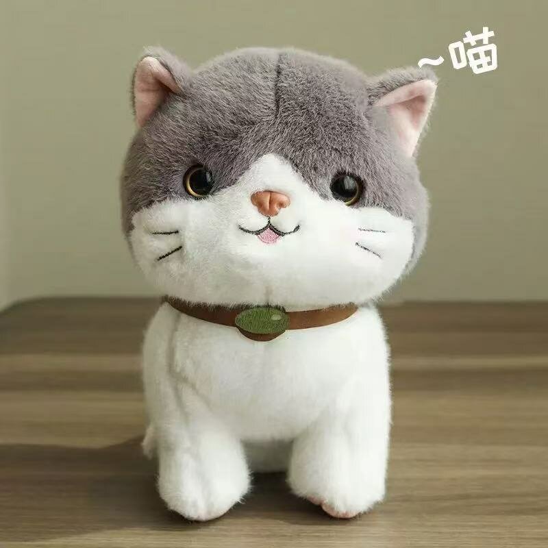 Плюшевая игрушка-кукла Gem Cat Cute Cat - Серый - 33см