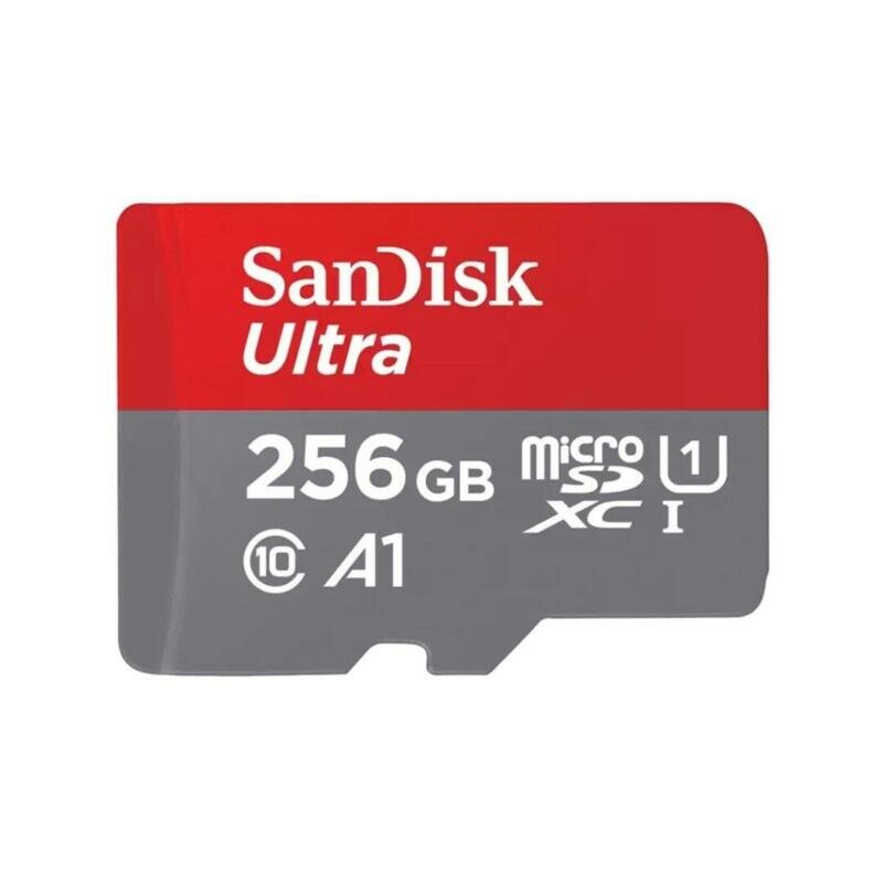 Карта памяти SanDisk 256GB Ultra microSDXC UHS-I Memory Card with Adapter - 150MB/s (SDSQUAC-256G-GN6MA)