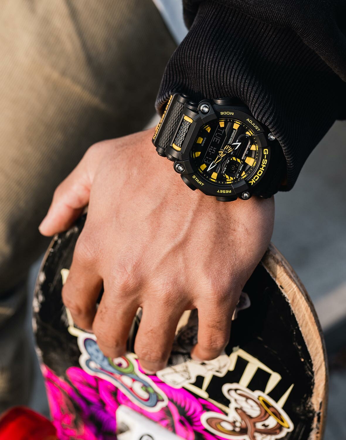 Наручные часы CASIO G-Shock, черный/желтый — фото 1