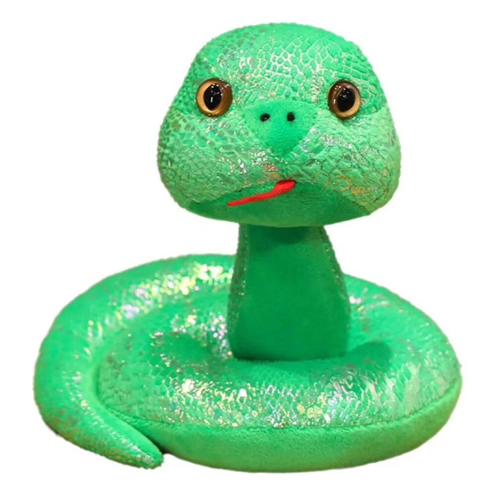 Мягкая игрушка-змея из ПП-хлопка, Зеленый