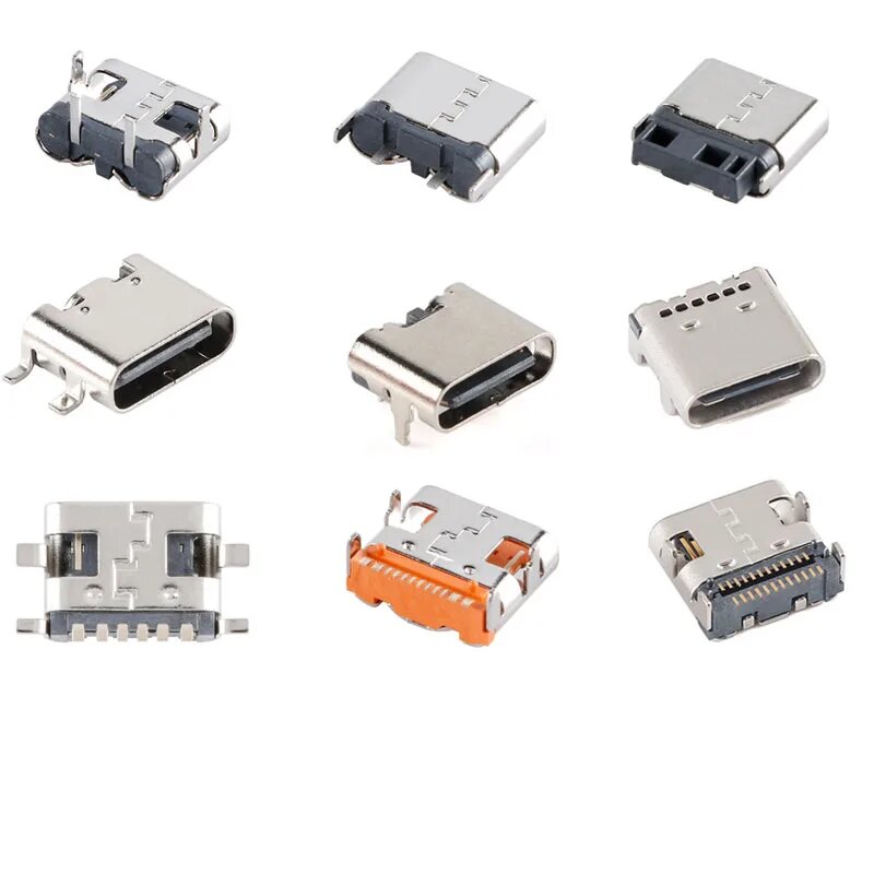 USB Type-C 6Pin Female Socket Surface Mount — фото 1