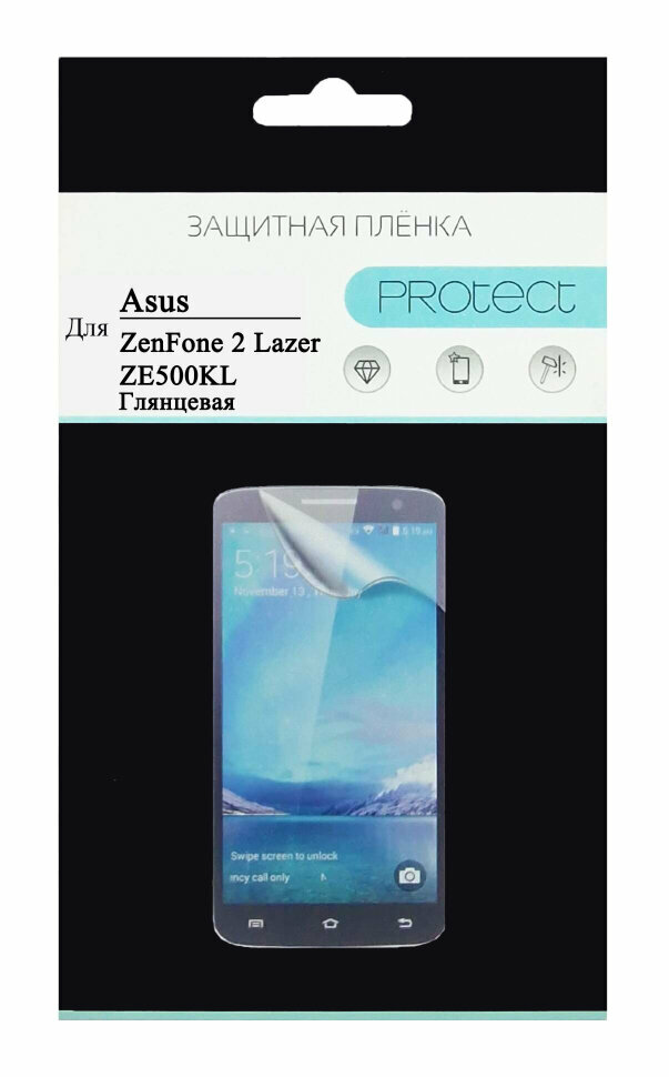 Пленка защитная Protect для Asus Zenfone 2 Laser ZE500KL глянцевая - 4 штуки